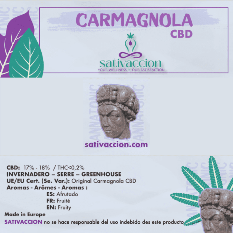 Flores de Cannabis Sativa L. CARMAGNOLA CBD | Sativaccion